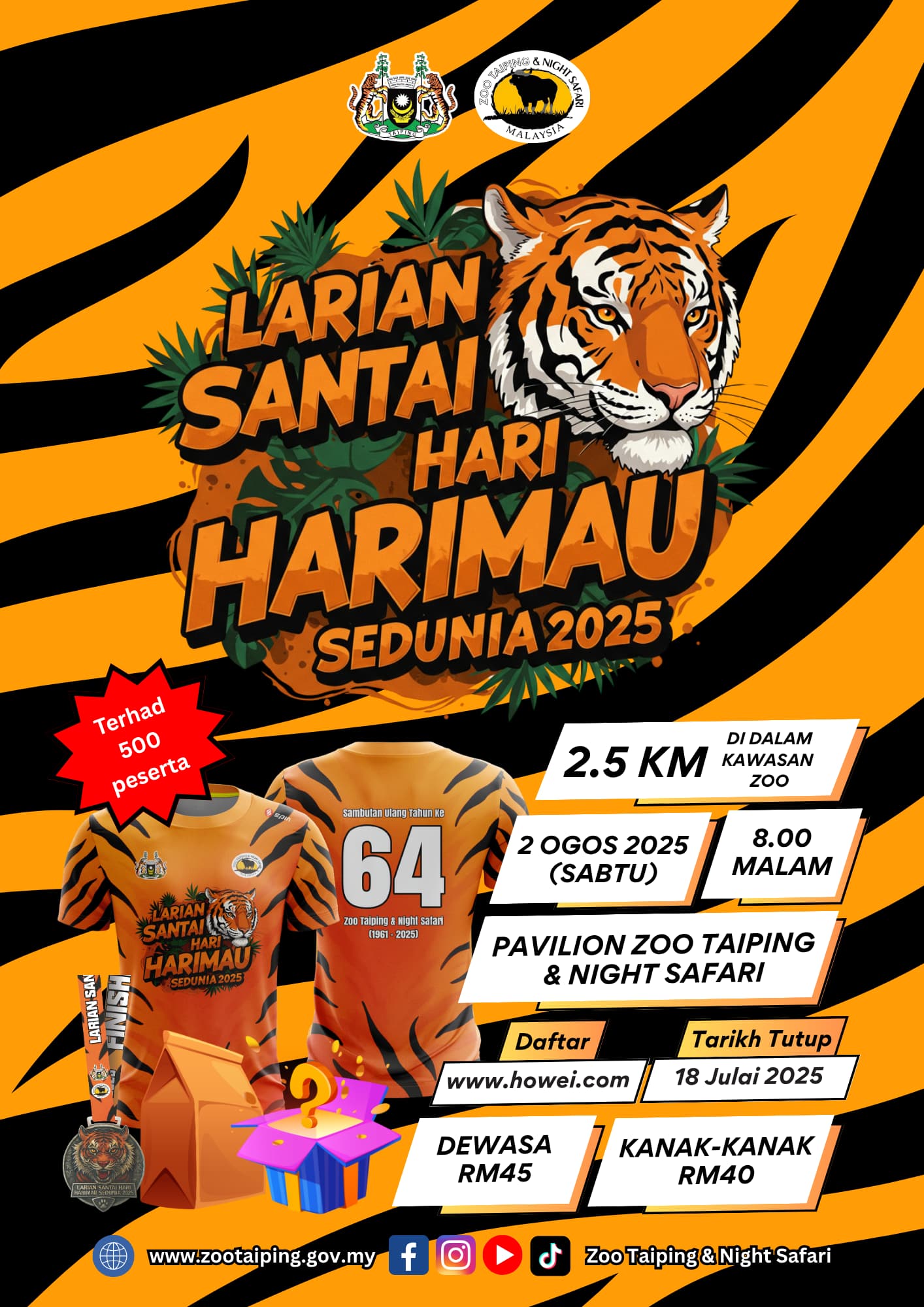 Larian Santai Hari Harimau Sedunia 2025 | Howei Online Event Registration