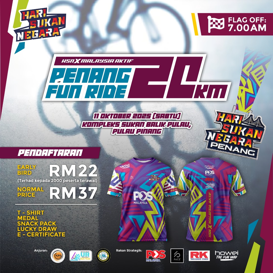 HSN X Malaysia Aktif - Penang 20km Fun Ride | Howei Online Event ...
