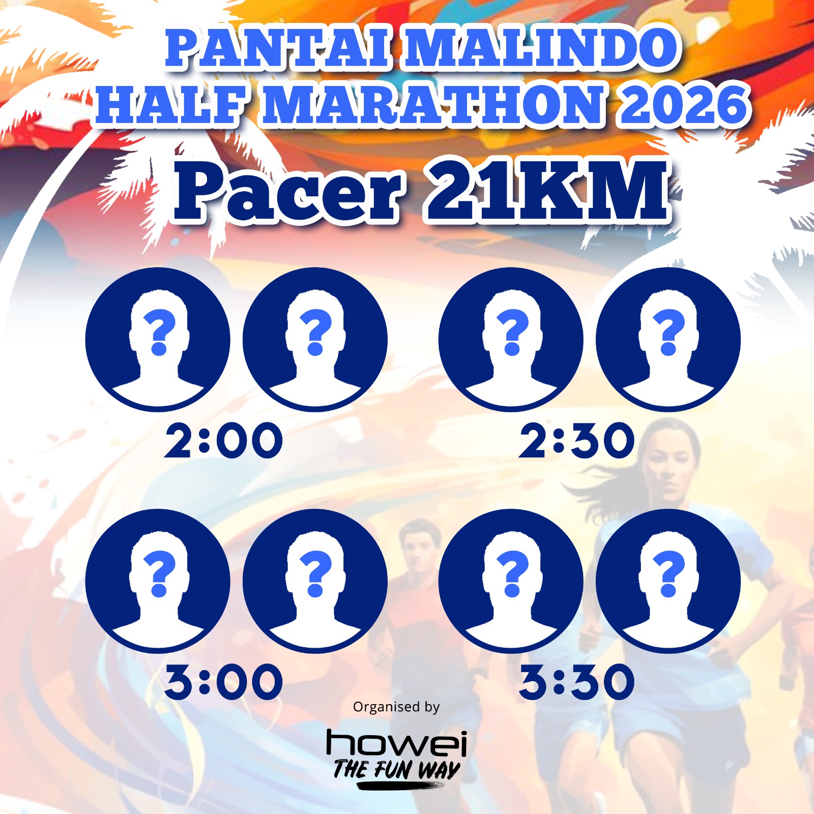 21km PACERS for Pantai Malindo Half Marathon 2026 | Howei Online Event ...