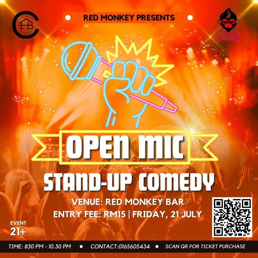 Red Monkey's Open Mic Stand-Up Comedy | Howei Online Event Registration