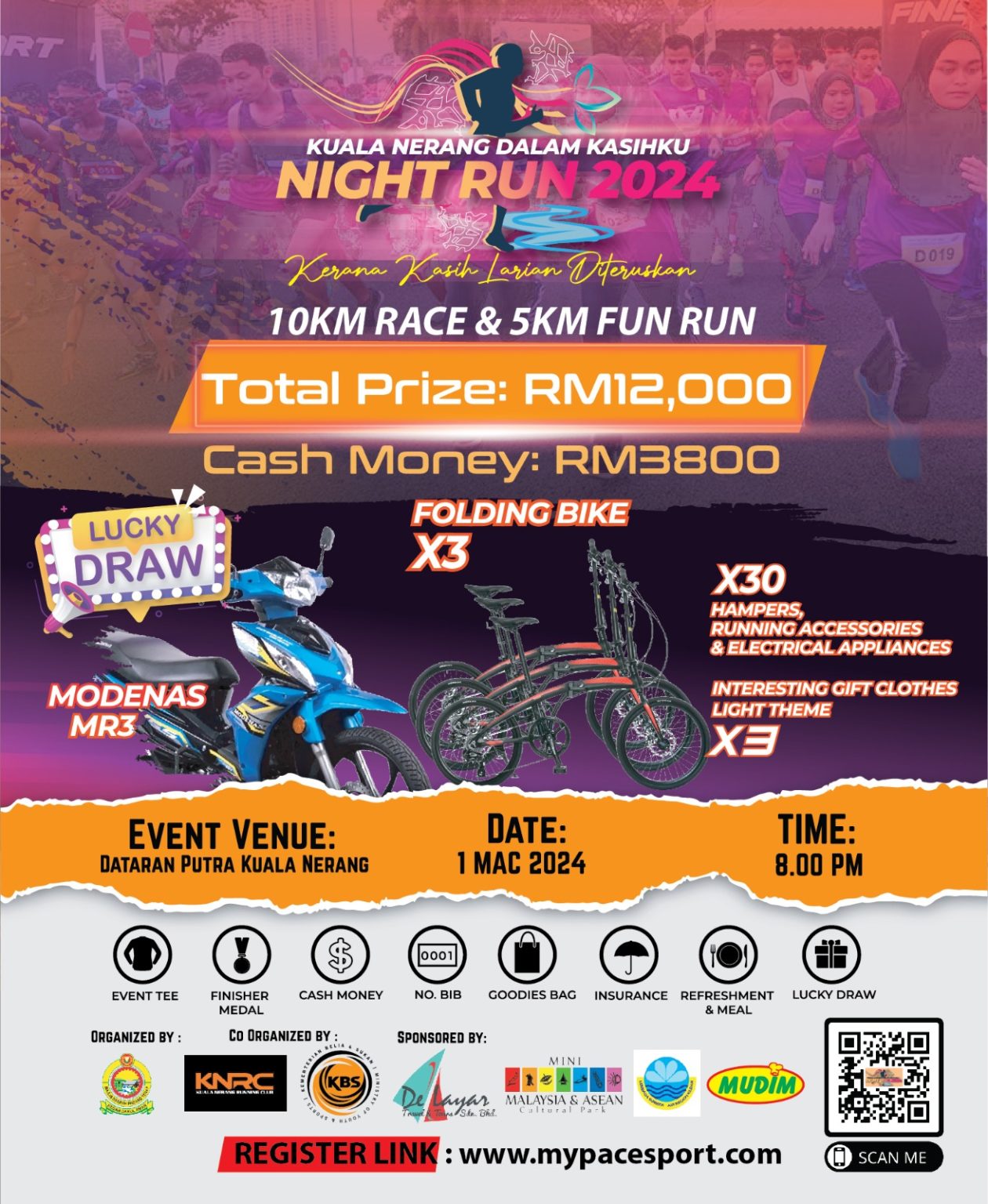 Kuala Nerang Dalam Kasihku Night Run 2024 | Howei Online Event Registration