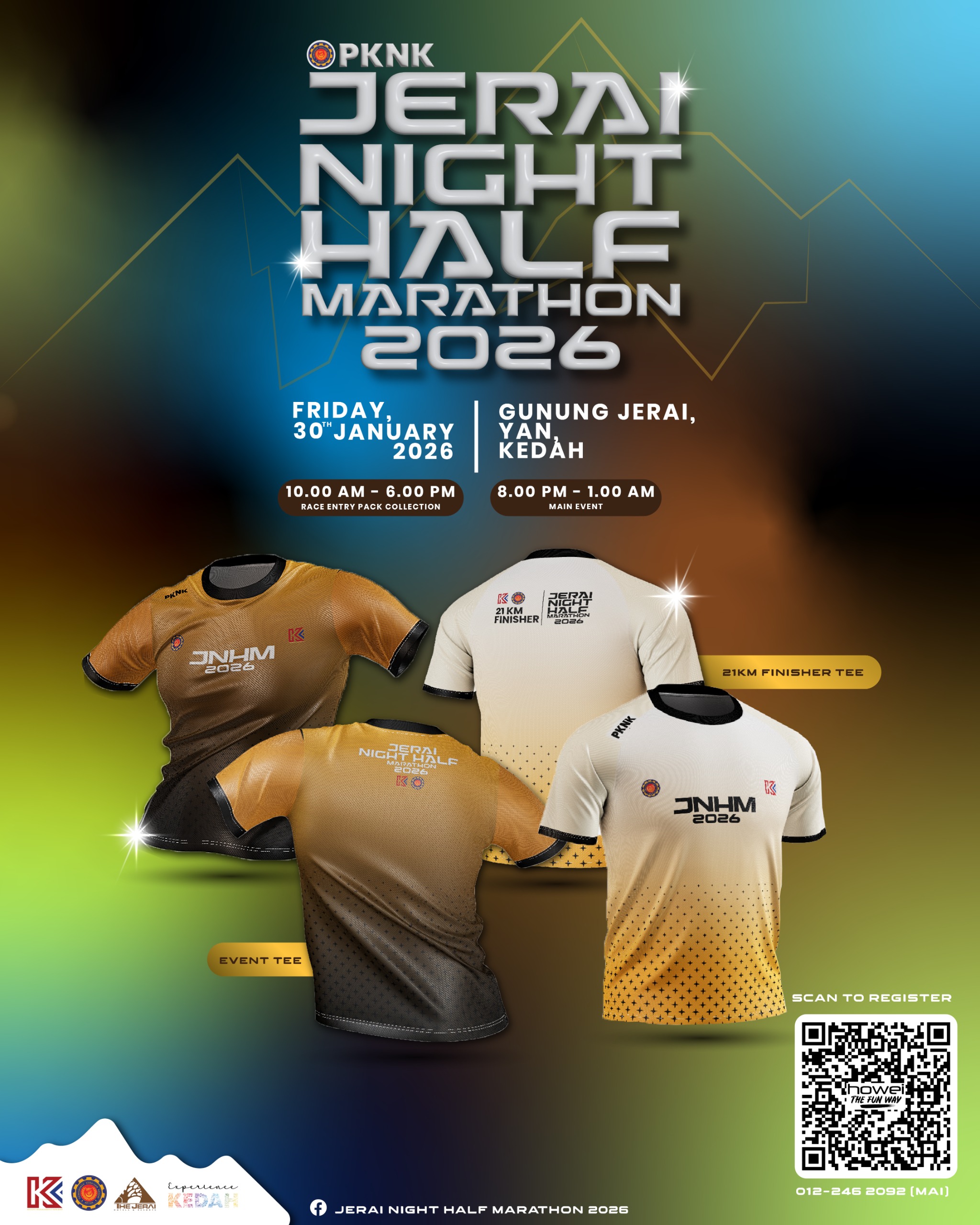 PKNK Jerai Night Half Marathon 2026 | Howei Online Event Registration