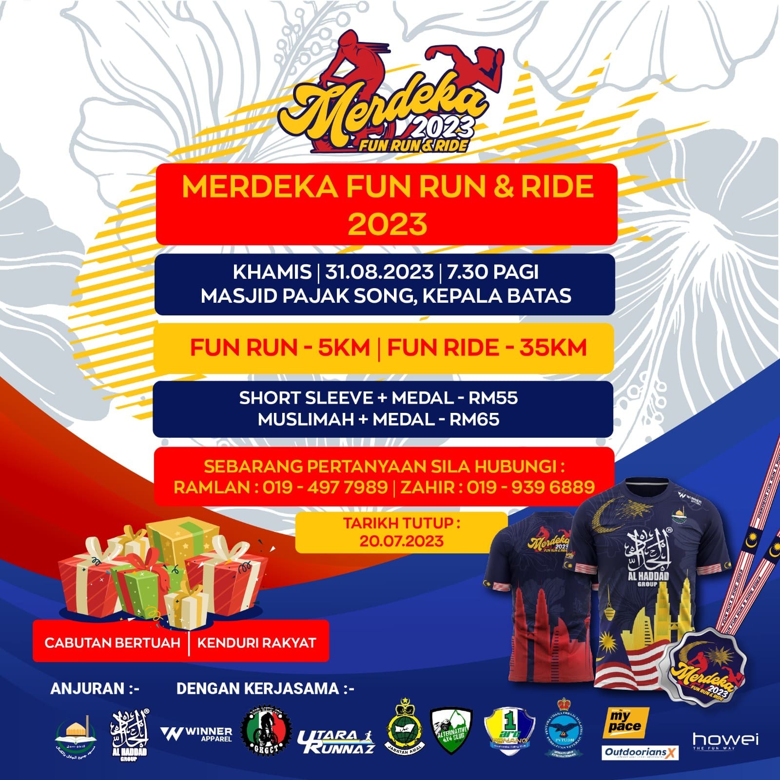 Merdeka Fun Run & Ride 2023 | Howei Online Event Registration